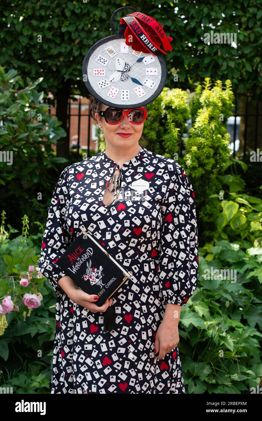Ascot, Berkshire, UK. 22nd June, 2023. Milliner Anna Gilder at Ladies ...