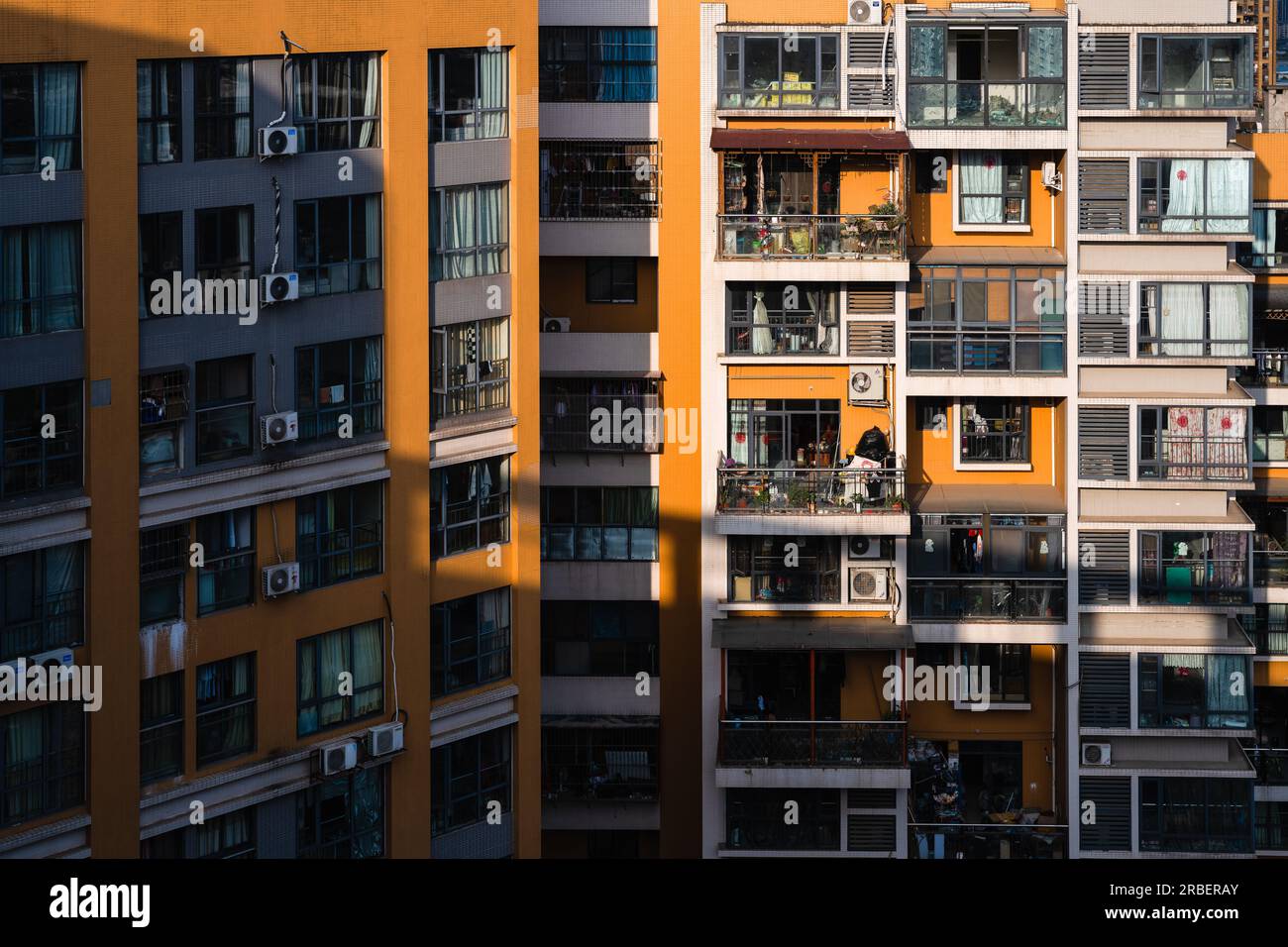 The sunlight shining on the residential building Stock Photo - Alamy