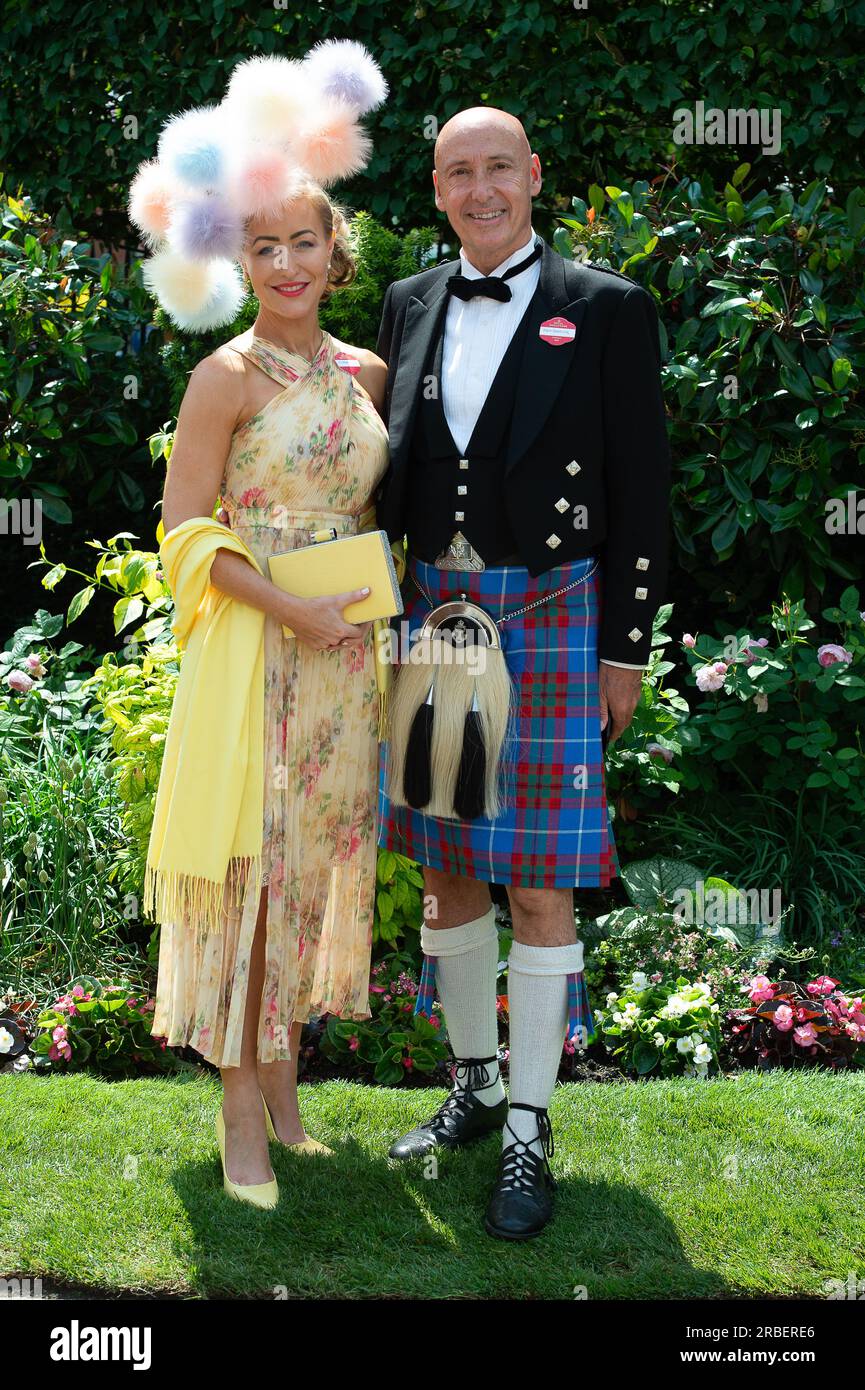 Ascot, Berkshire, UK. 22nd June, 2023. Tamara and Mark looking very ...