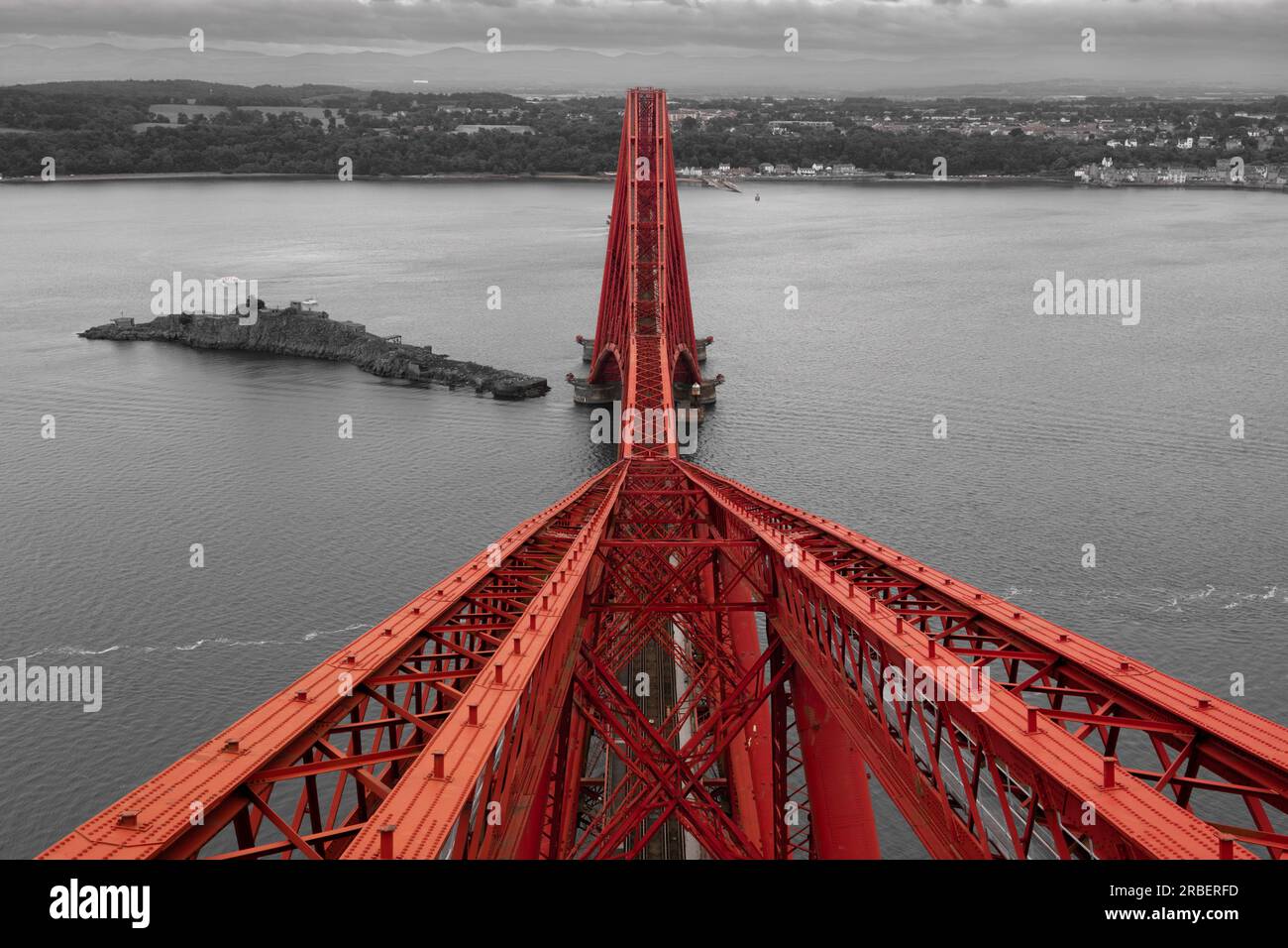Forth Rail Bridge, Scotland, view from top of Stock Photo - Alamy