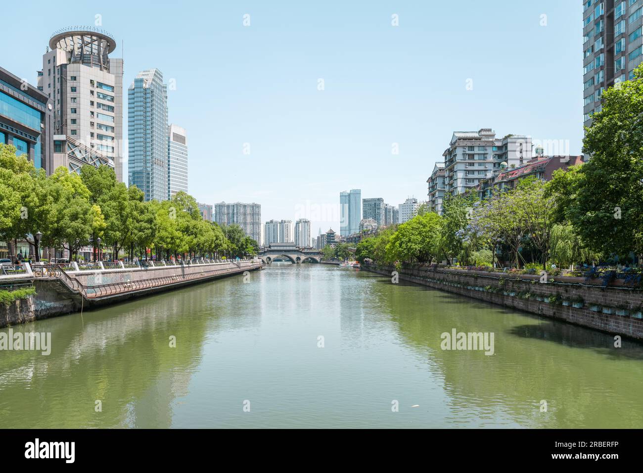 The sunny Chengdu corridor bridge Stock Photo - Alamy