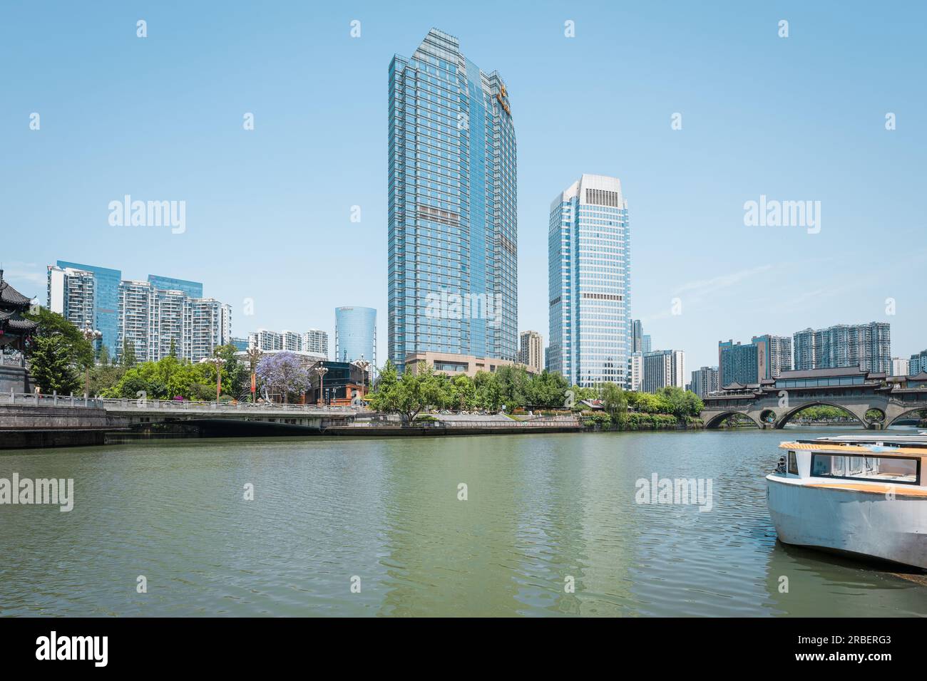 The sunny Chengdu corridor bridge Stock Photo - Alamy