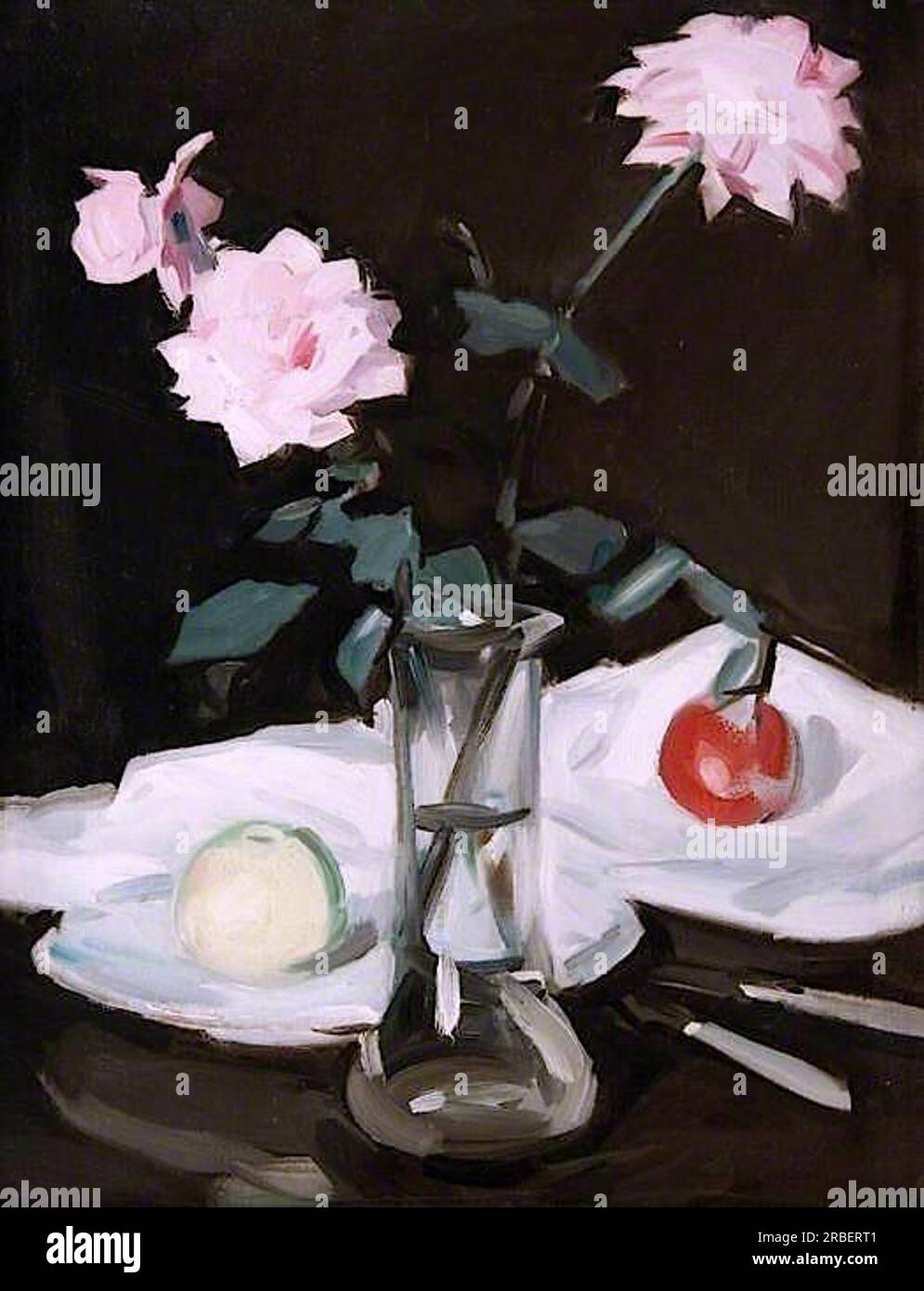 Still Life, Pink Roses 1926 by Samuel Peploe Stock Photo - Alamy