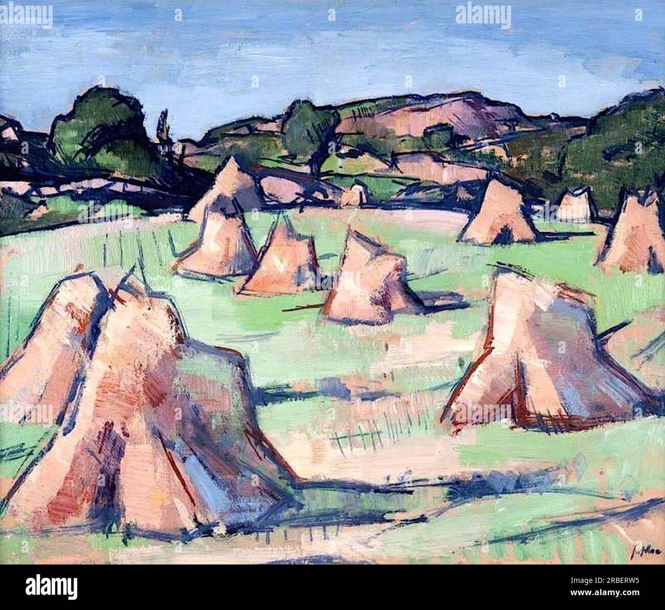 The Cornfield, Douglas Hall 1919 by Samuel Peploe Stock Photo - Alamy