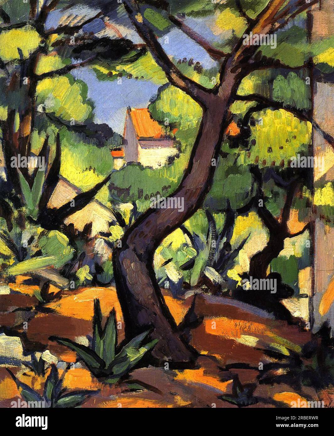 Landscape at Cassis 1924 by Samuel Peploe Stock Photo - Alamy