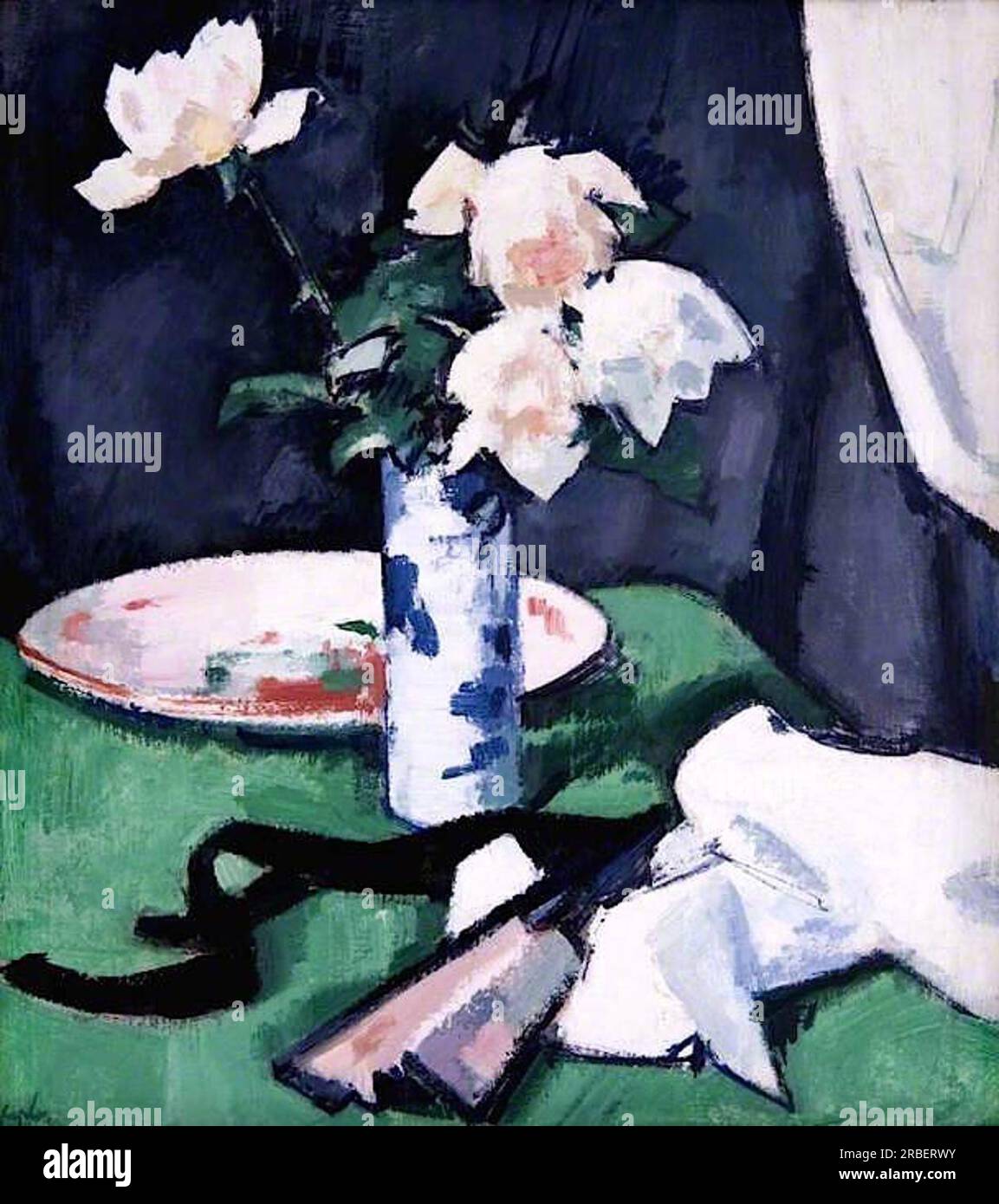 Still Life, White Roses 1925 by Samuel Peploe Stock Photo - Alamy