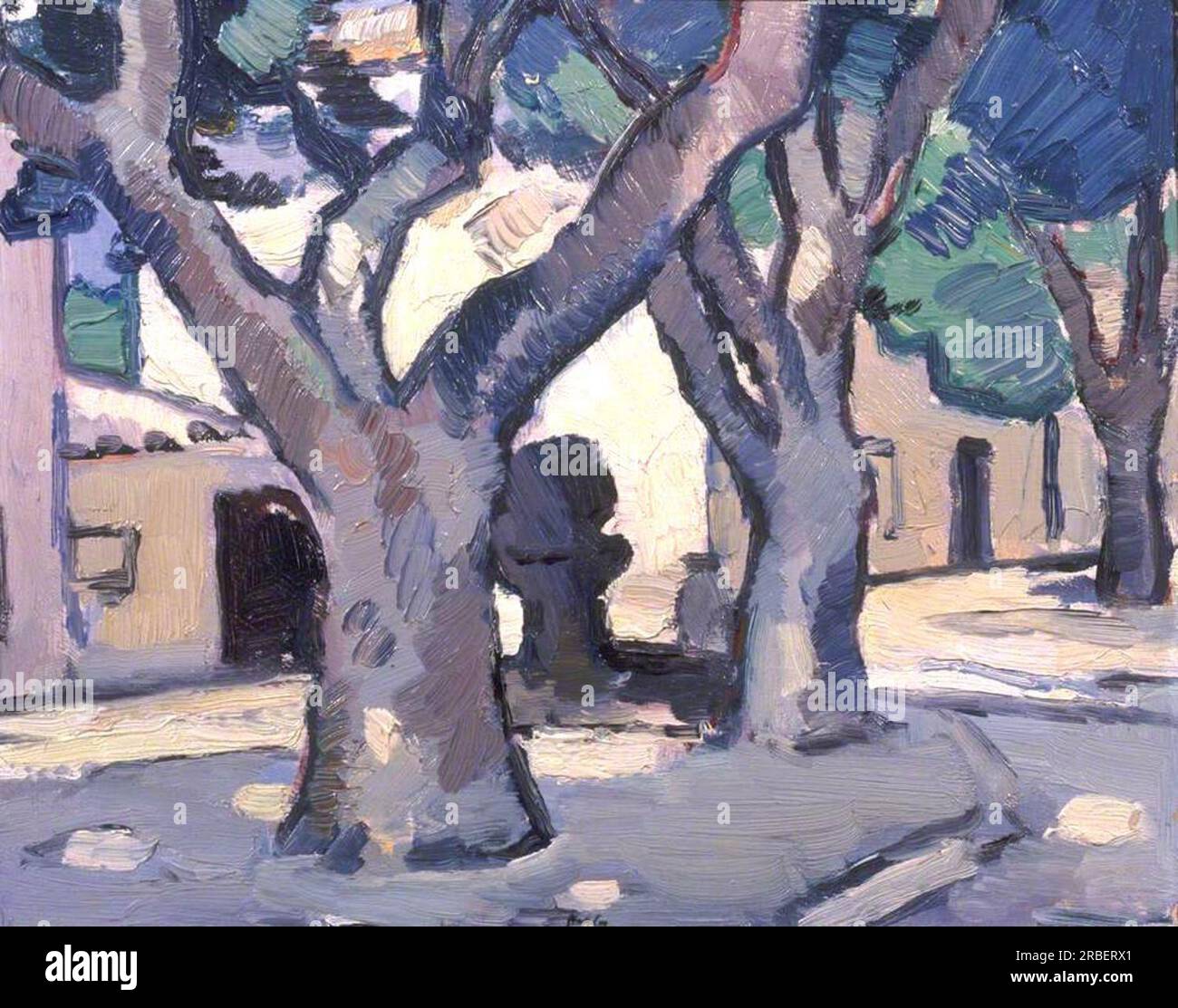 Trees at Cassis by Samuel Peploe Stock Photo - Alamy
