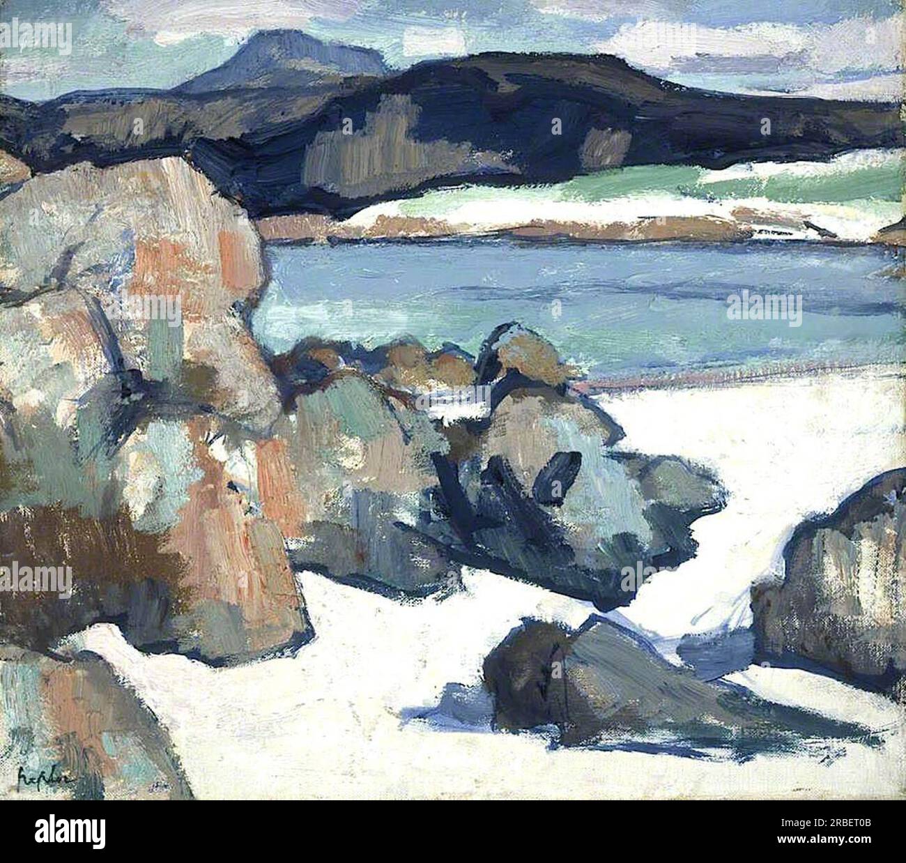 Iona Landscape. Rocks 1927 by Samuel Peploe Stock Photo - Alamy