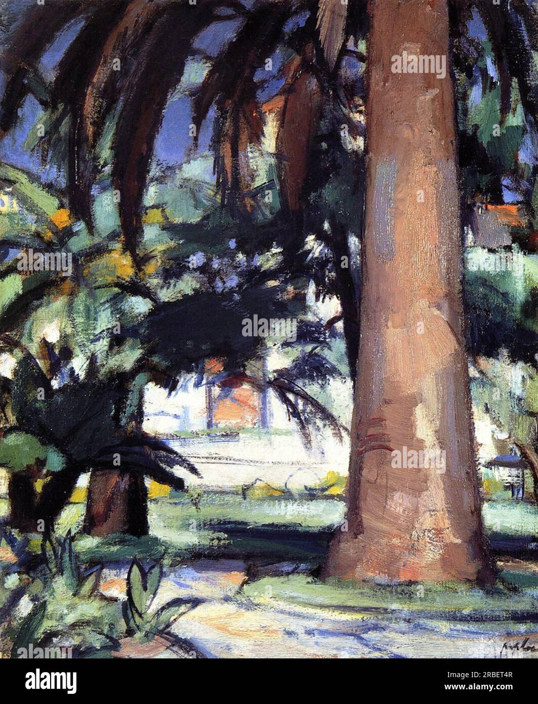 Palm Trees, Antibes 1928 by Samuel Peploe Stock Photo - Alamy