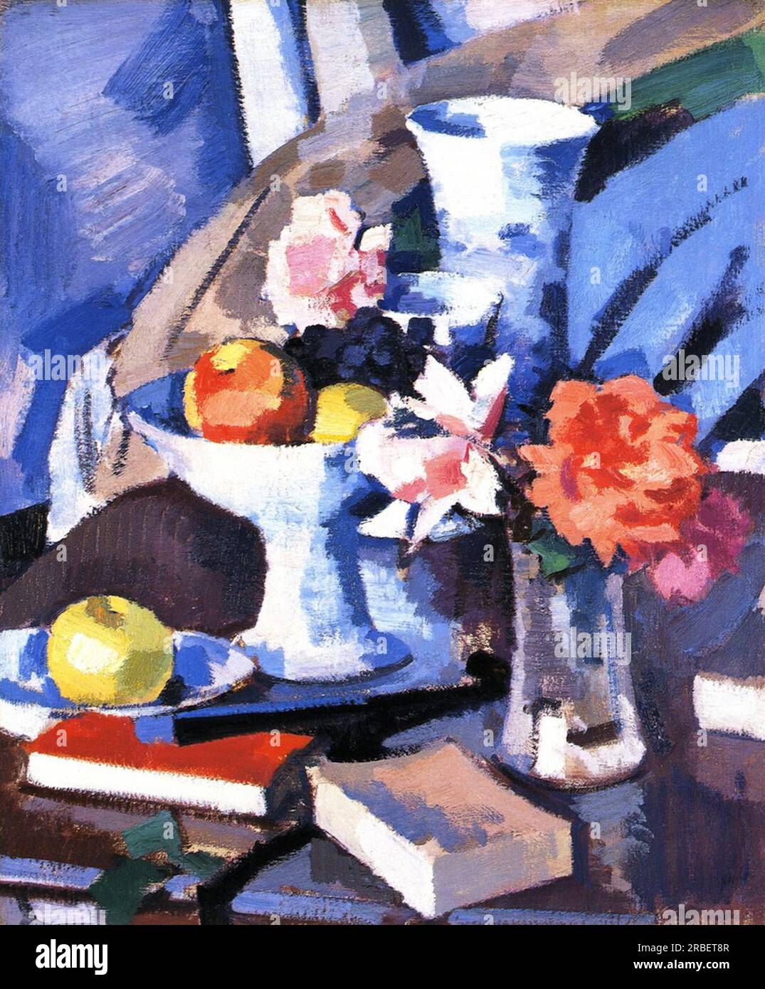 Still Life, Roses and Book 1920 by Samuel Peploe Stock Photo - Alamy