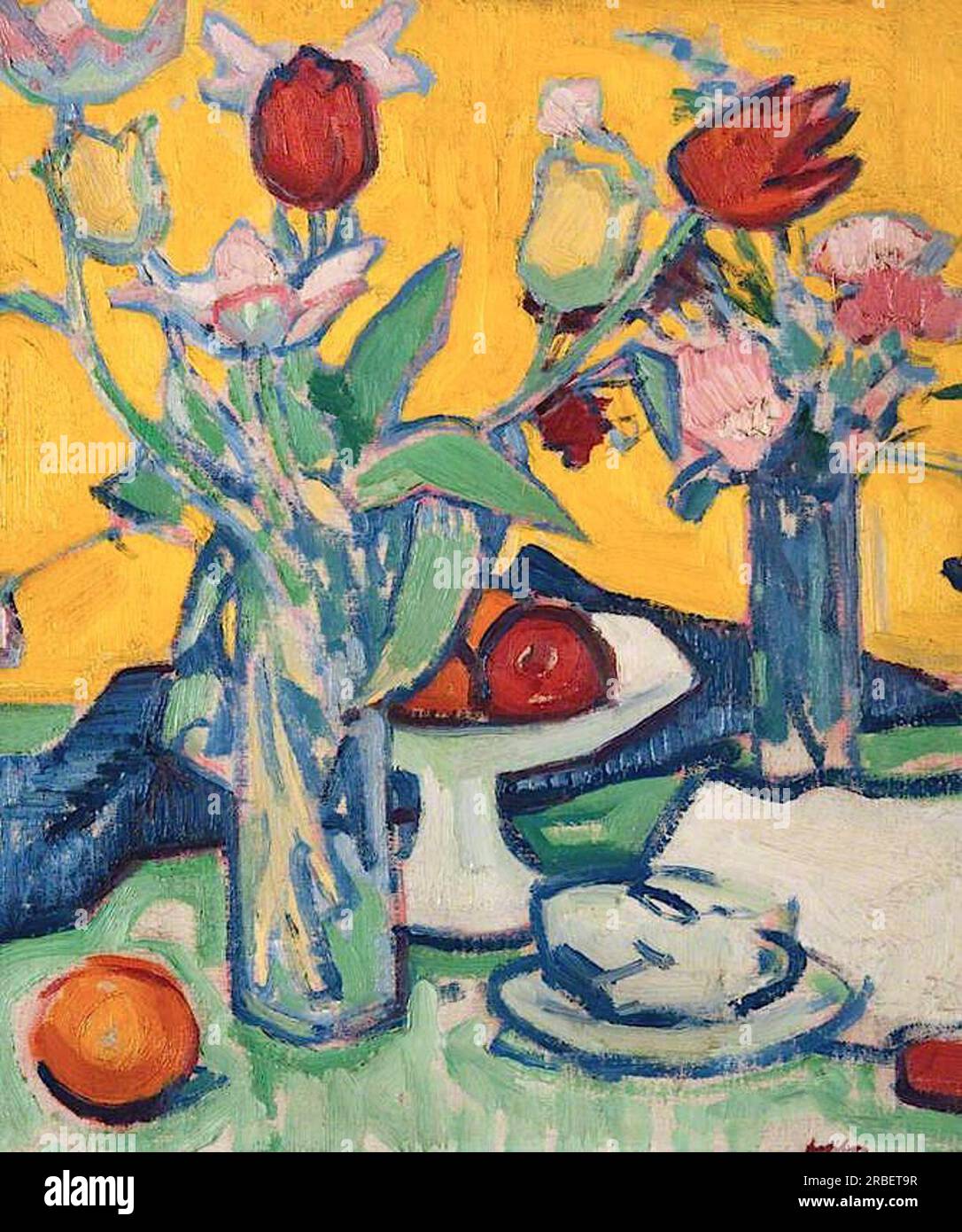 Tulips and Cups 1912 by Samuel Peploe Stock Photo - Alamy