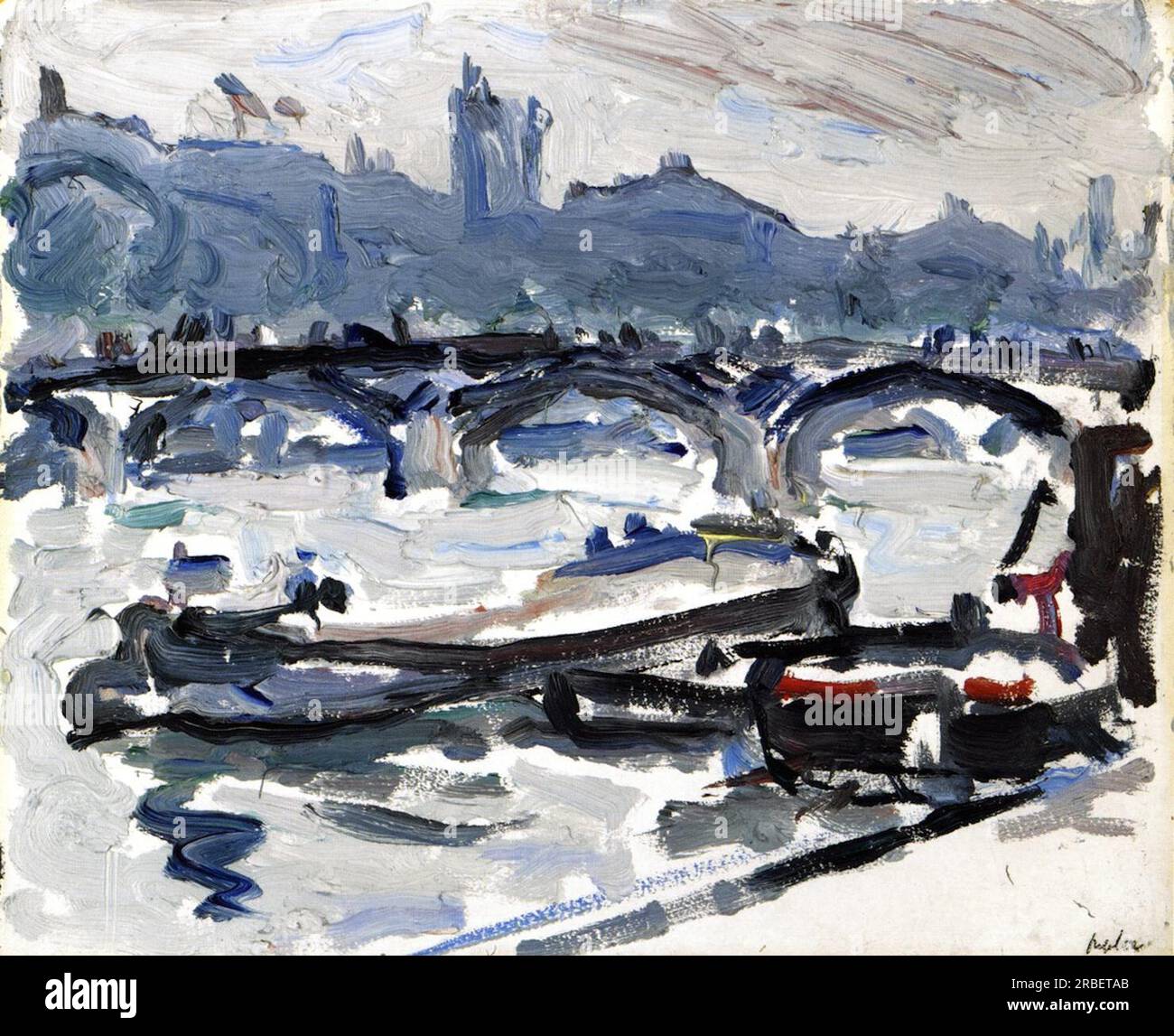 On the Seine 1907 by Samuel Peploe Stock Photo - Alamy