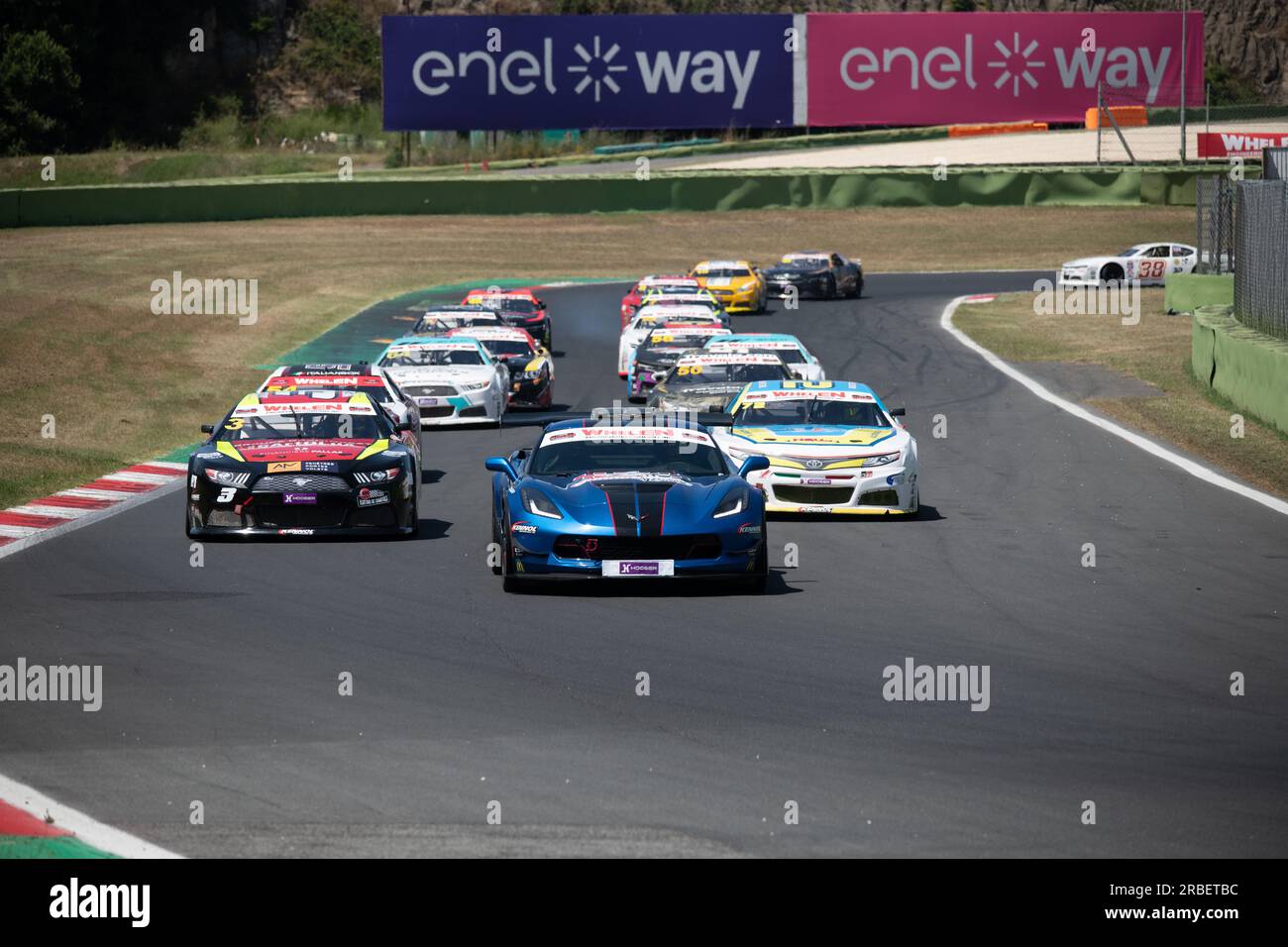 Vallelunga circuit, Rome, Italy July 9 2023 - Nascar Whelen Euro Series ...