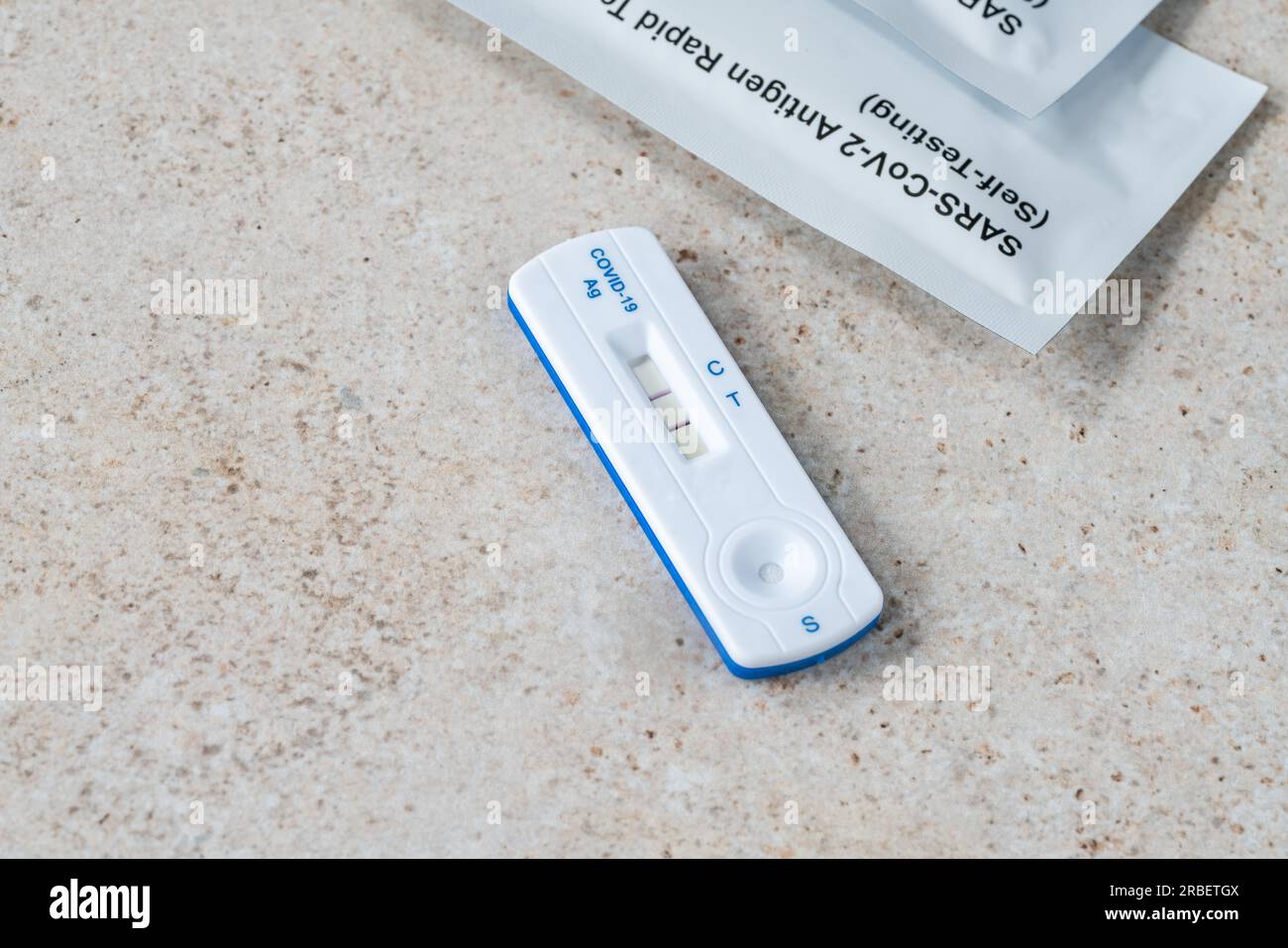 Rapid lateral flow test device shows positive result for Covid19 ...