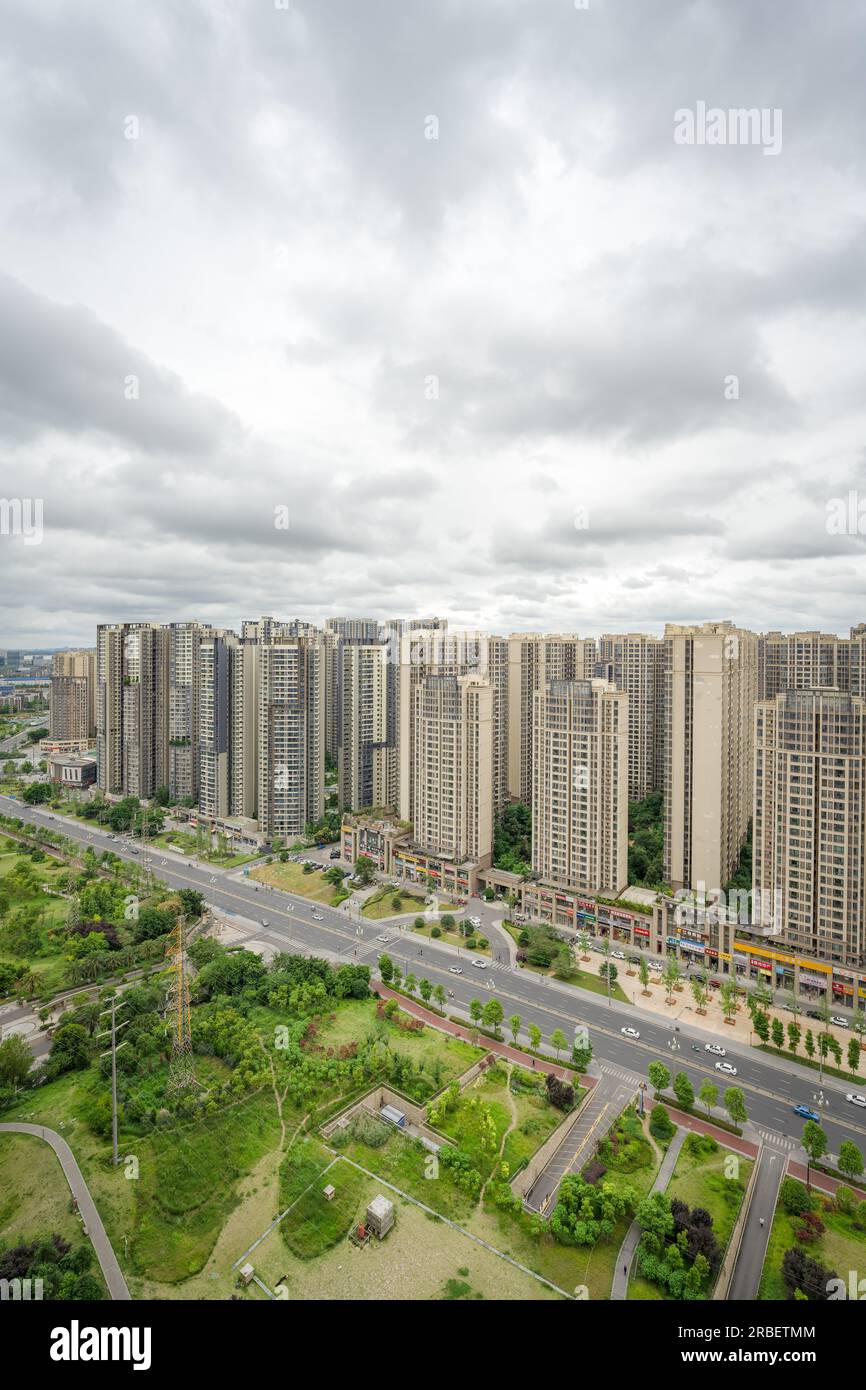 The cloudy weather in Chengdu city Stock Photo - Alamy