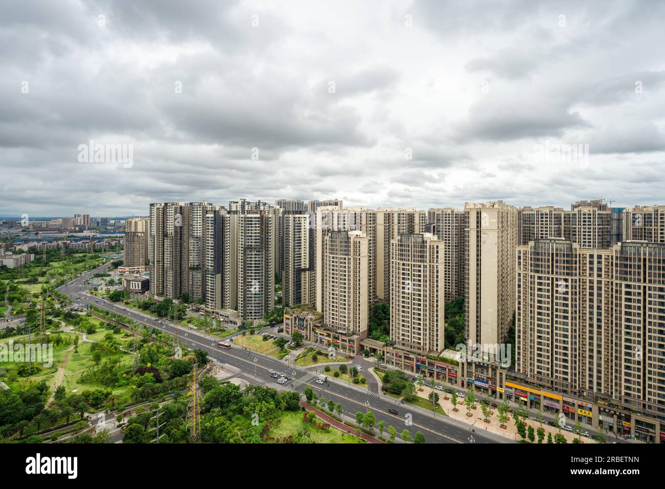 The cloudy weather in Chengdu city Stock Photo - Alamy