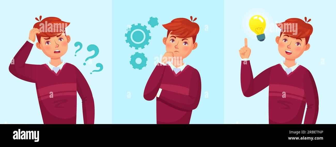 Creative thinking student Stock Vector Images - Alamy