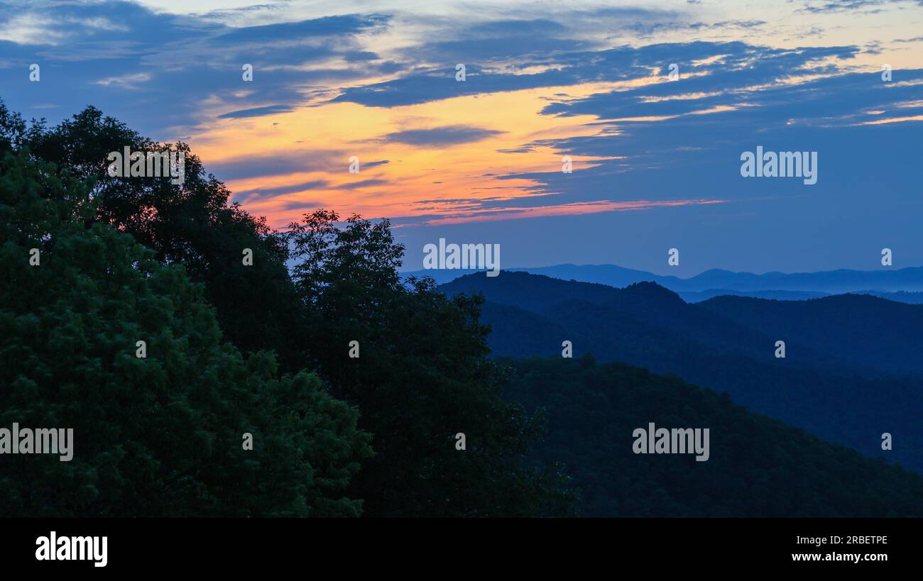 Sunrise on the Blue Ridge Parkway Stock Photo - Alamy