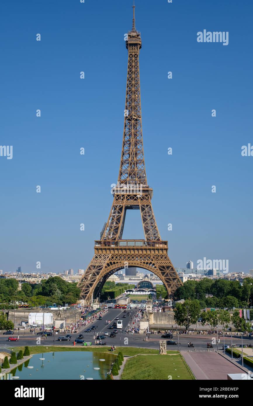 Paris, France - June 25, 2023 : Panoramic view of the stunning Eiffel ...