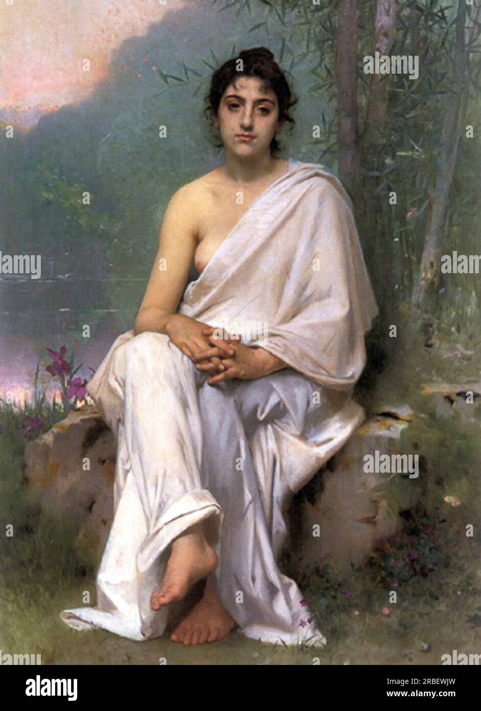 Meditation 1893 by Léon Bazile Perrault Stock Photo - Alamy