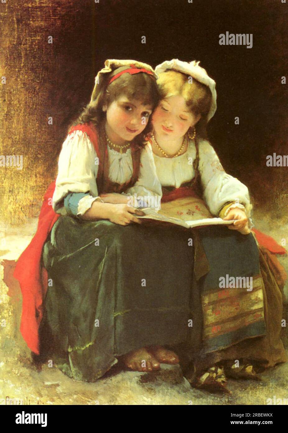 An interesting story 1879 by Léon Bazile Perrault Stock Photo - Alamy
