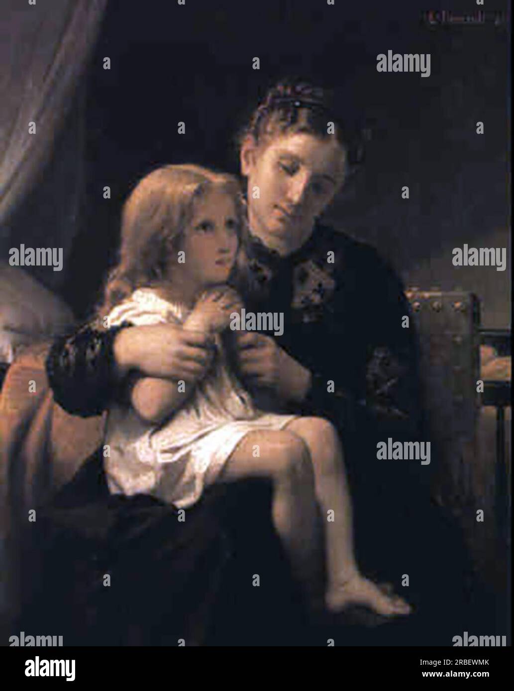 Saying her prayers 1868 by Léon Bazile Perrault Stock Photo - Alamy