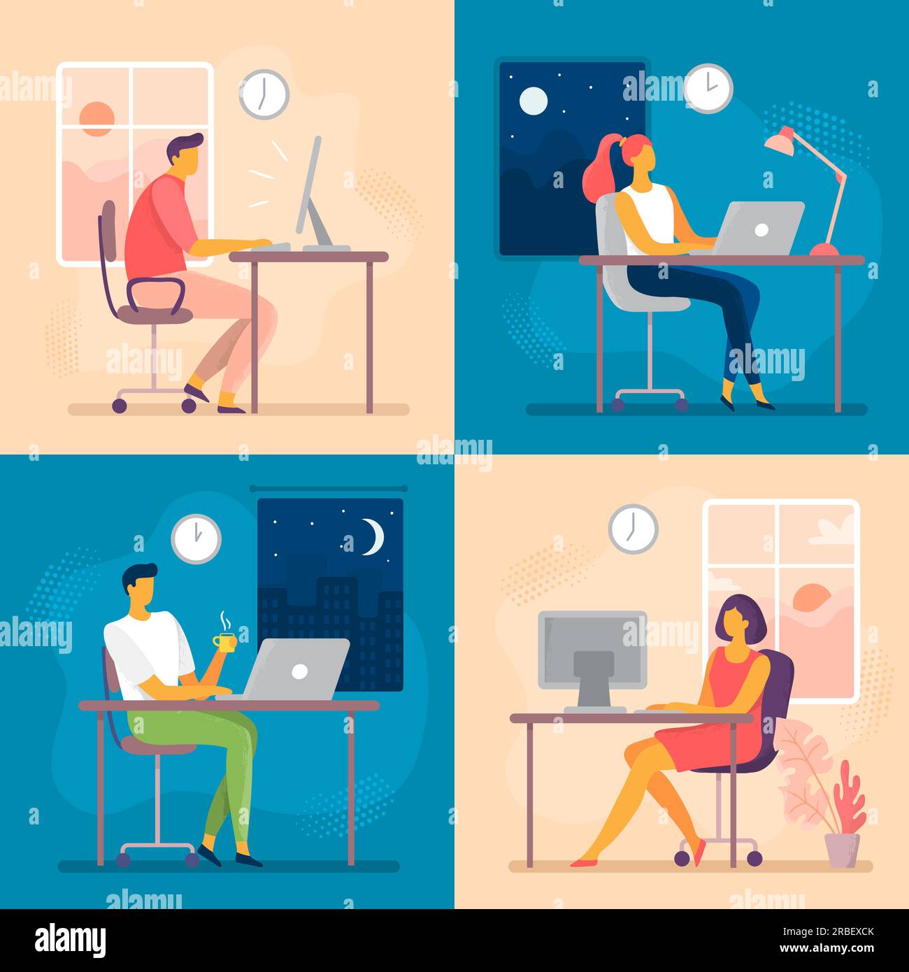 Hard work daily Stock Vector Images - Alamy