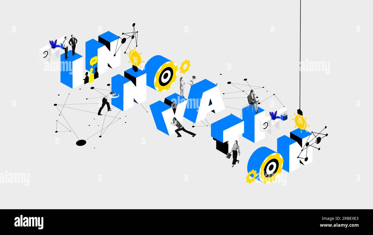 Business people, employees working on innovative approach in ...