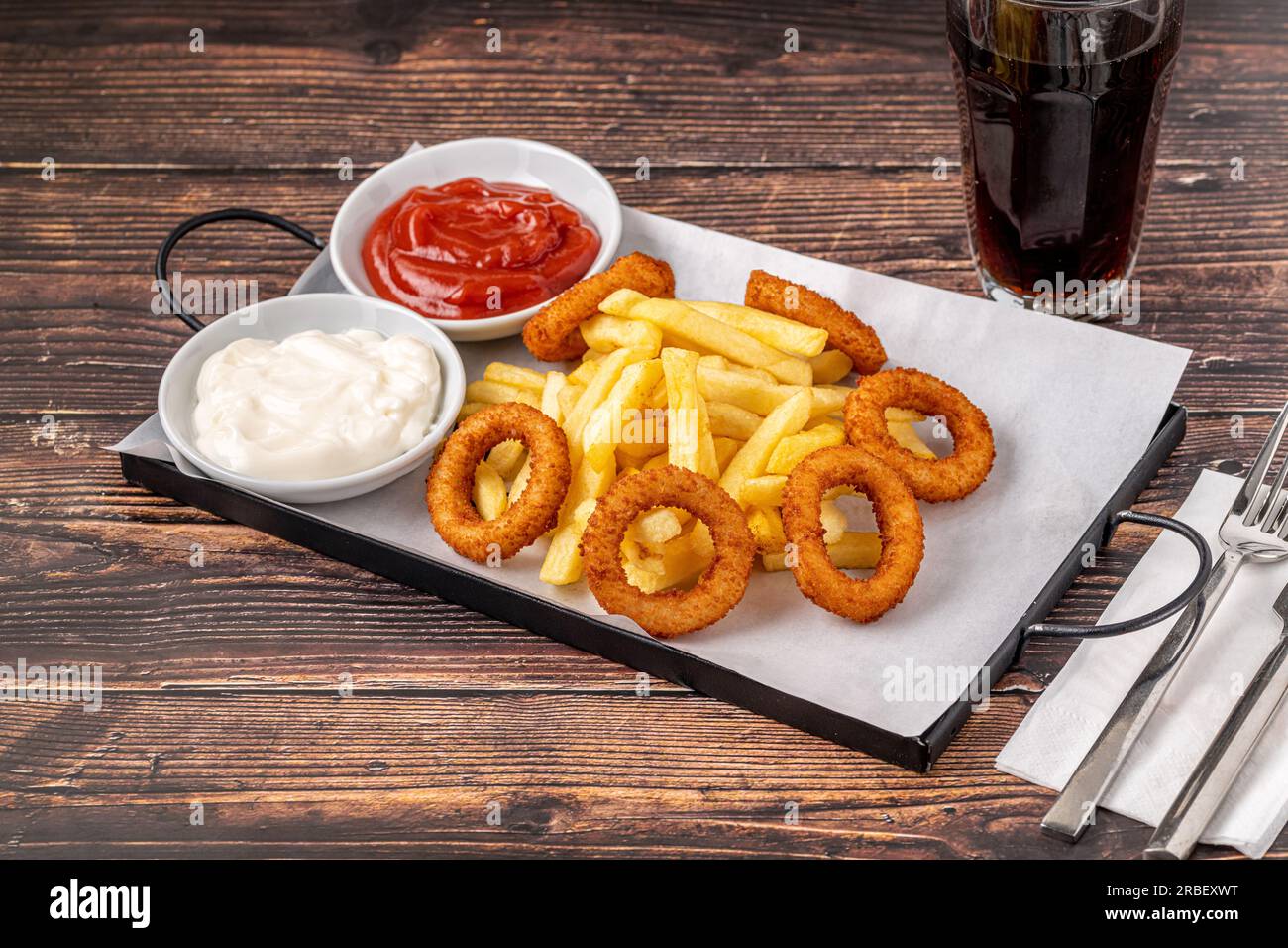 Onion ring rings battered deep fried fast food unhealthy hi-res stock ...