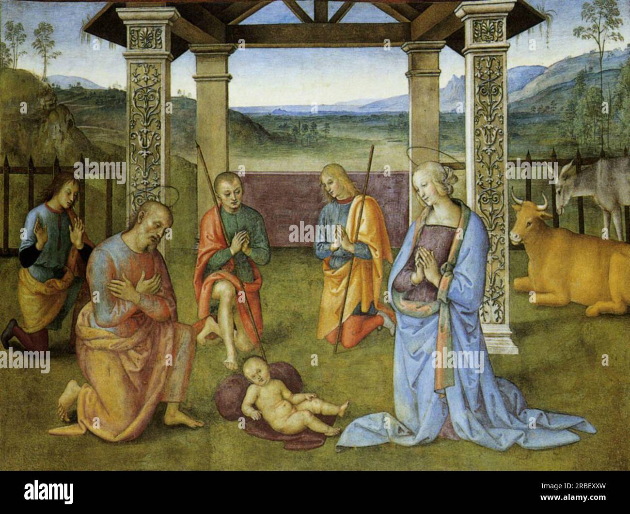 Pietro perugino the nativity hi-res stock photography and images - Alamy