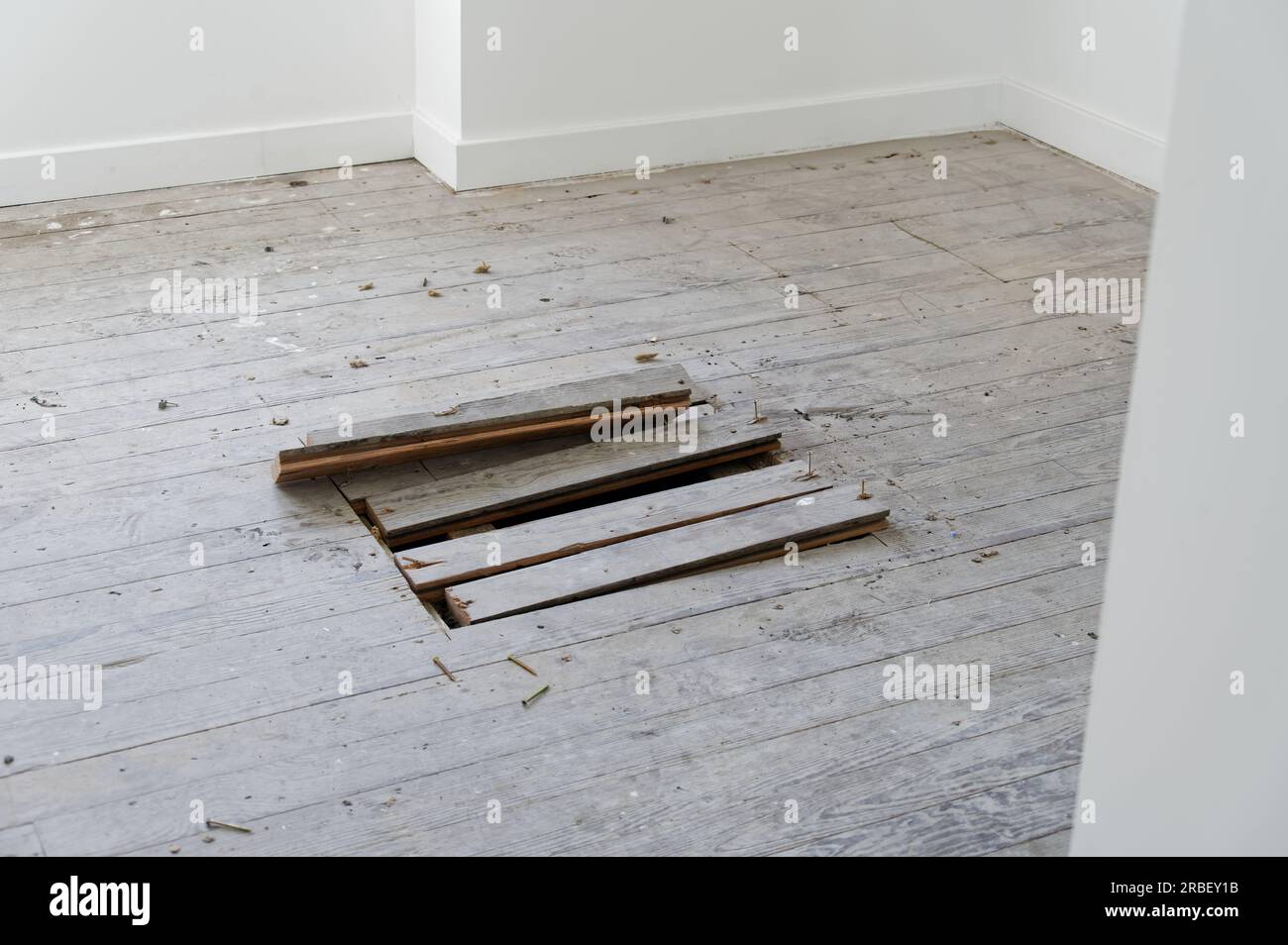 Broken floorboards hi-res stock photography and images - Alamy