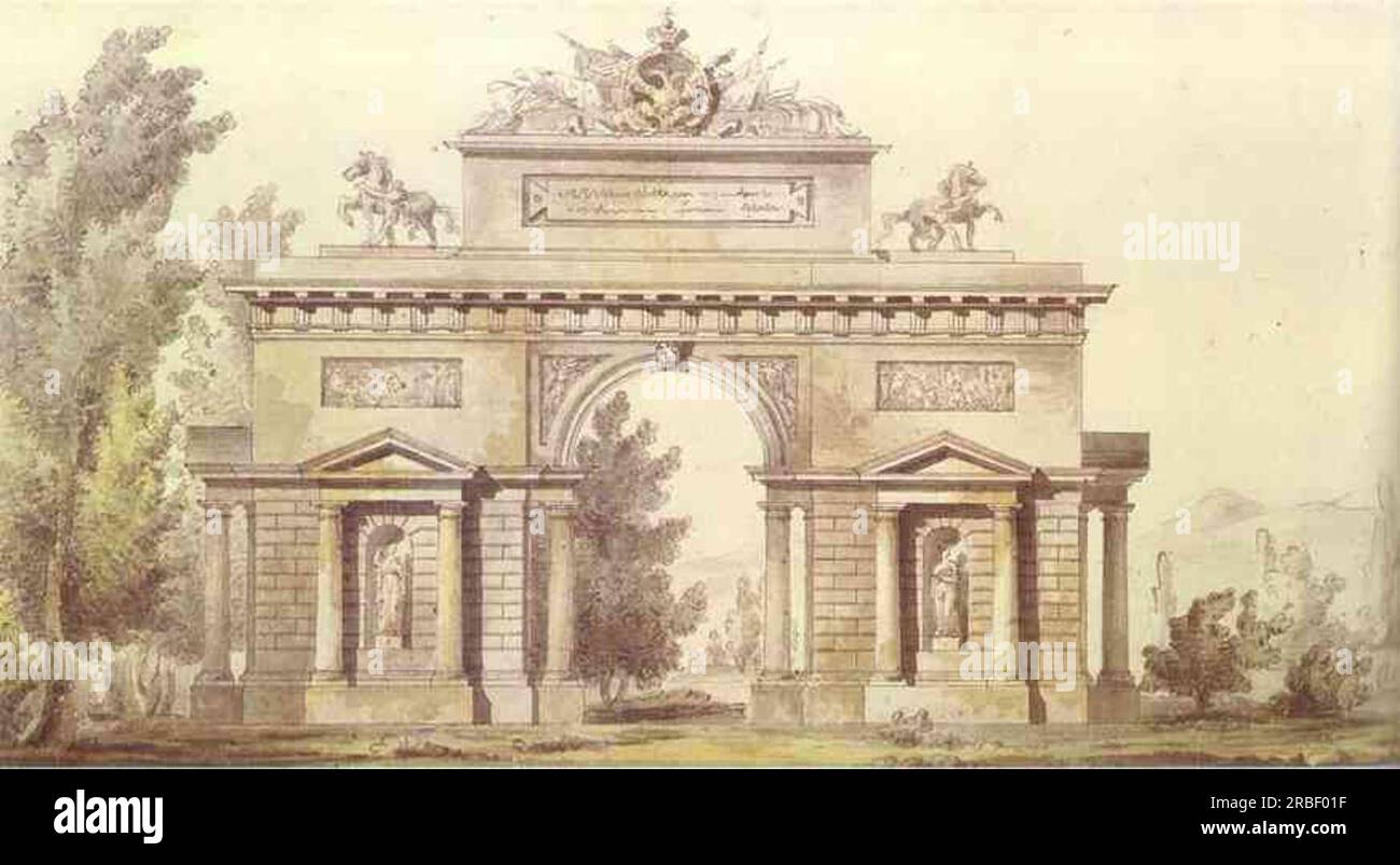 Design of a Triumphal Arch 1814; Russian Federation by Giacomo ...