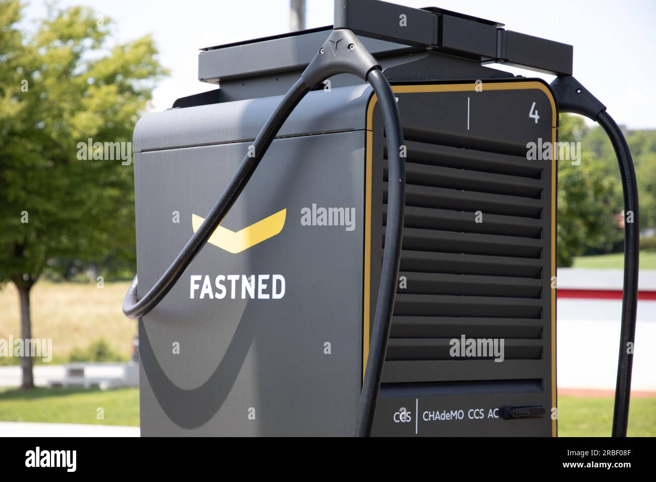 Bordeaux , France - 07 01 2023 : Fastned Electric transport station ...