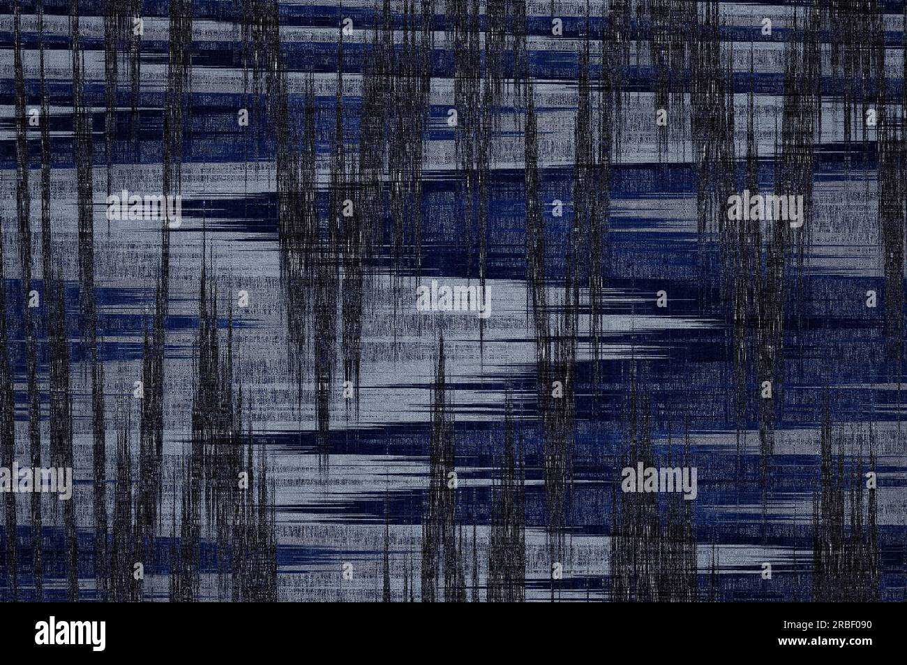 Abstract dark blue minimalistic background of a digital stripe pattern ...