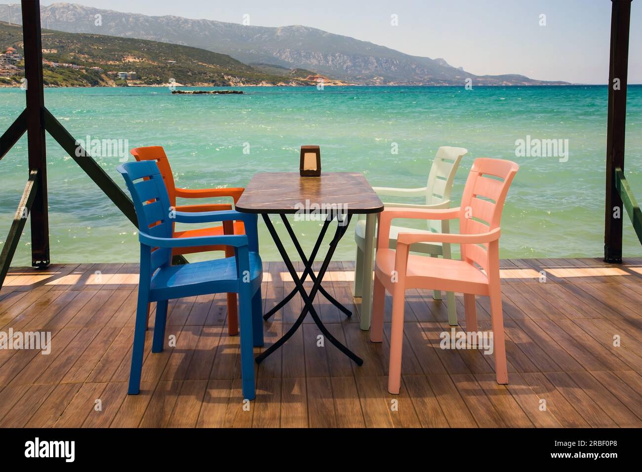 Cafe terrace on pier hi-res stock photography and images - Alamy