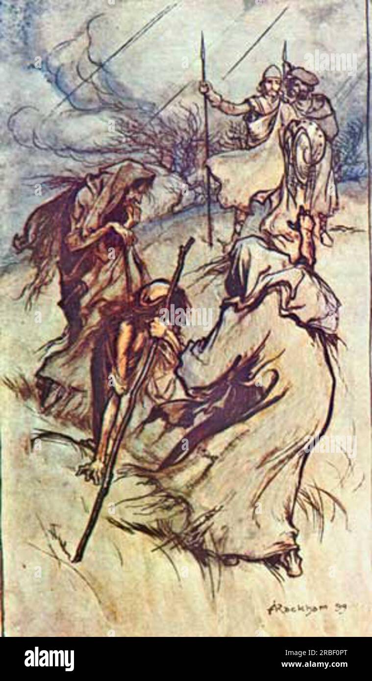 The strange appearance of three figures hi-res stock photography and ...