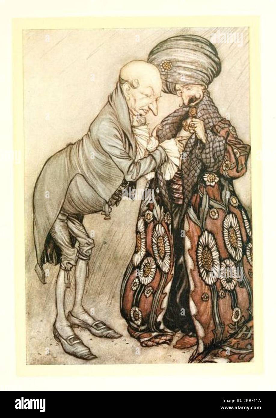 Shook his bald head and murmured, 'Cold, quite cold.' by Arthur Rackham ...