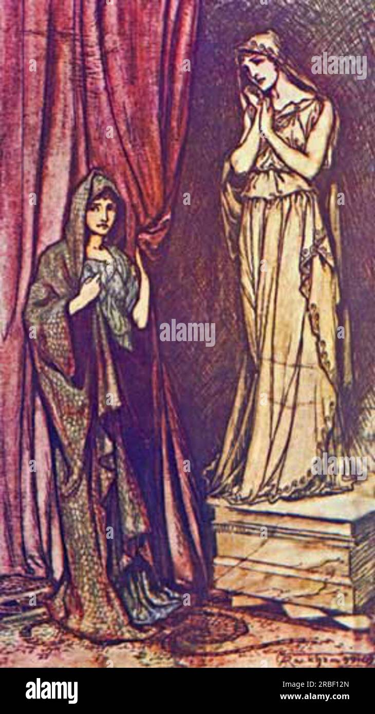 Paulina drew back the Curtain which concealed this famous Statue by ...