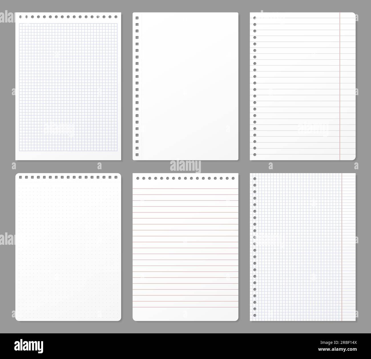 Torn paper from spiral notebook Stock Vector Images - Alamy