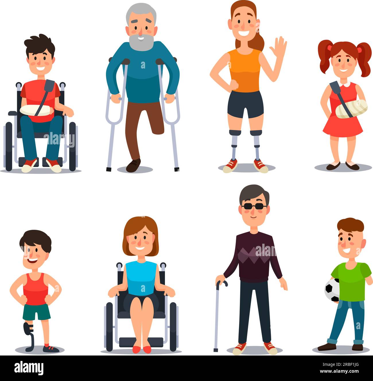 Disabled characters Cut Out Stock Images & Pictures - Alamy