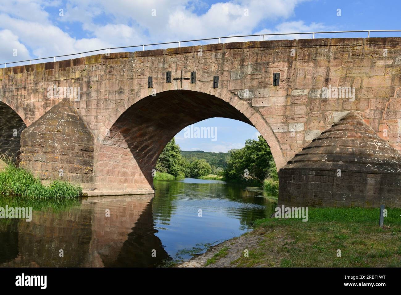 Werra Bridge Vacha, Bridge of Unity Stock Photo - Alamy
