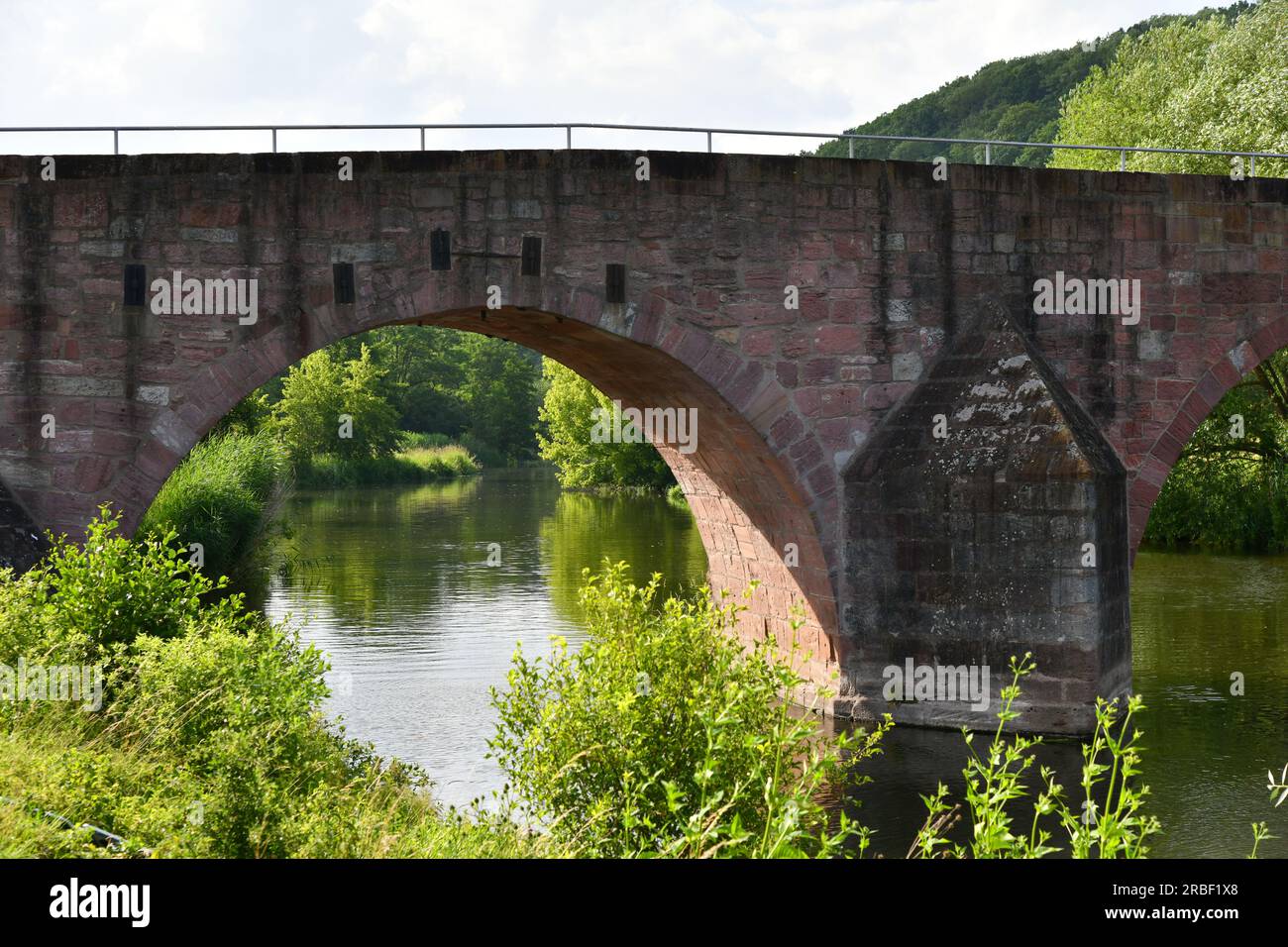 Werra Bridge Vacha, Bridge of Unity Stock Photo - Alamy
