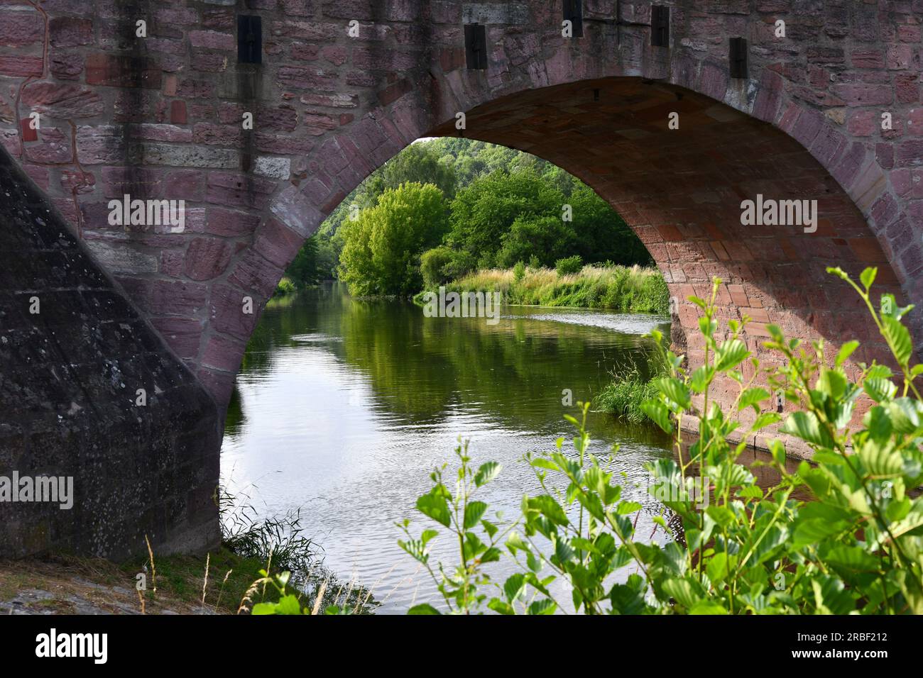 Werra Bridge Vacha, Bridge of Unity Stock Photo - Alamy