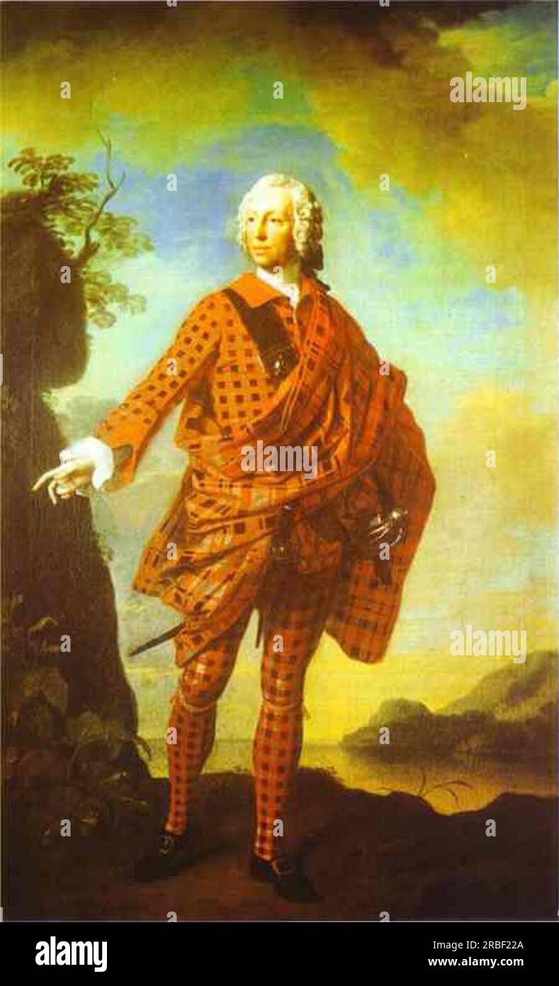 Norman 'The Red Man', 22nd Chief of MacLeod 1747 by Allan Ramsay Stock ...