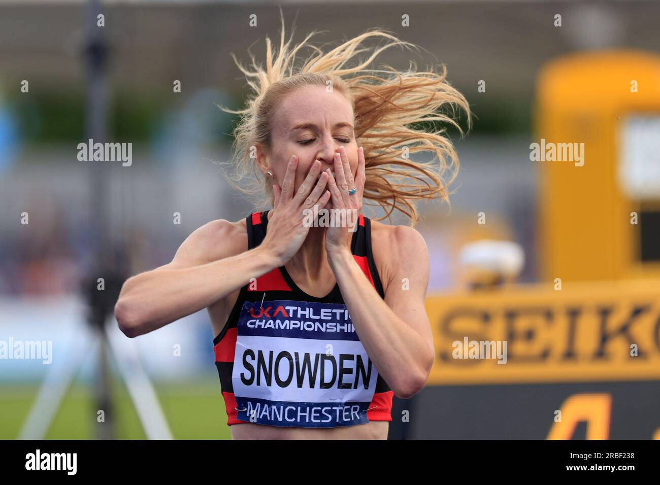 Katie Snowden wins the women’s 1500m final during the UK Athletics ...