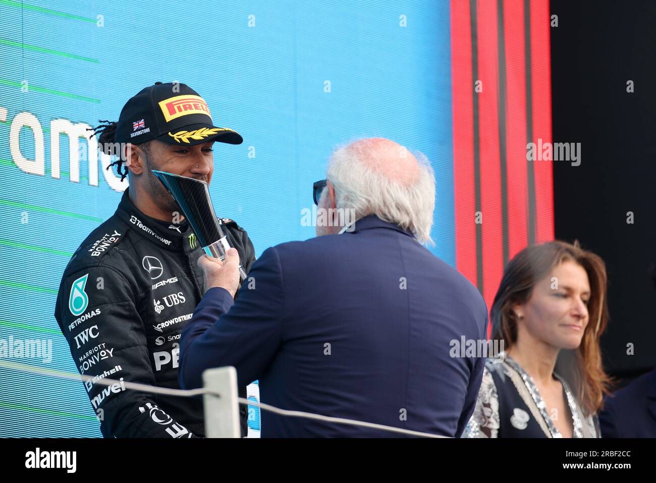 Silverstone, UK. 09th July, 2023. Lewis Hamilton (GBR) Mercedes AMG F1 ...