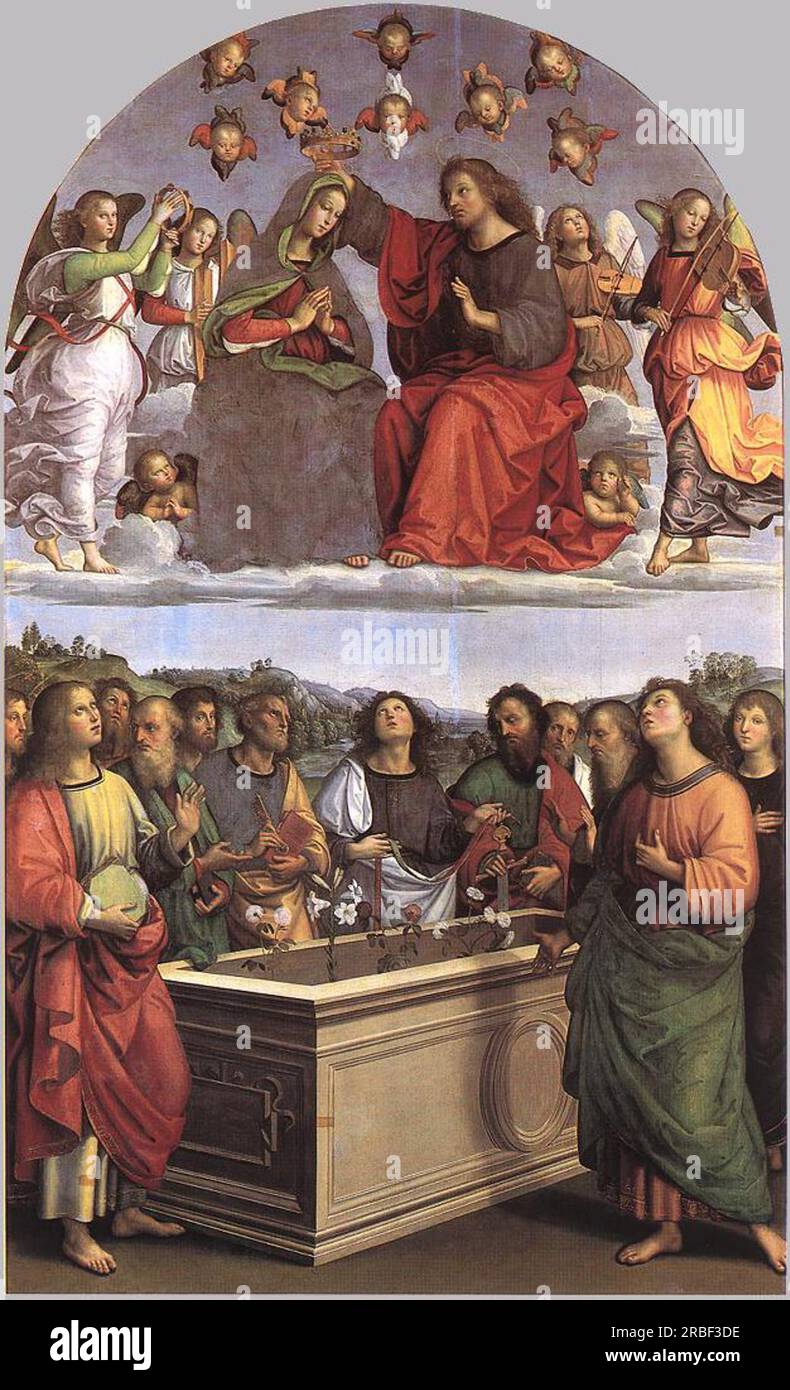 The Crowning of the Virgin 1503 by Raphael Stock Photo - Alamy