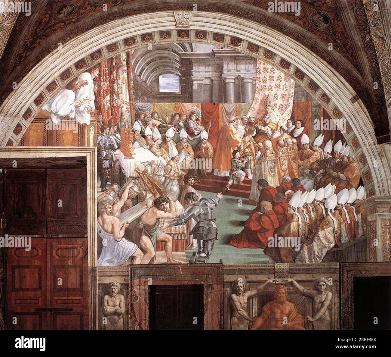 The Coronation of Charlemagne 1514 by Raphael Stock Photo - Alamy
