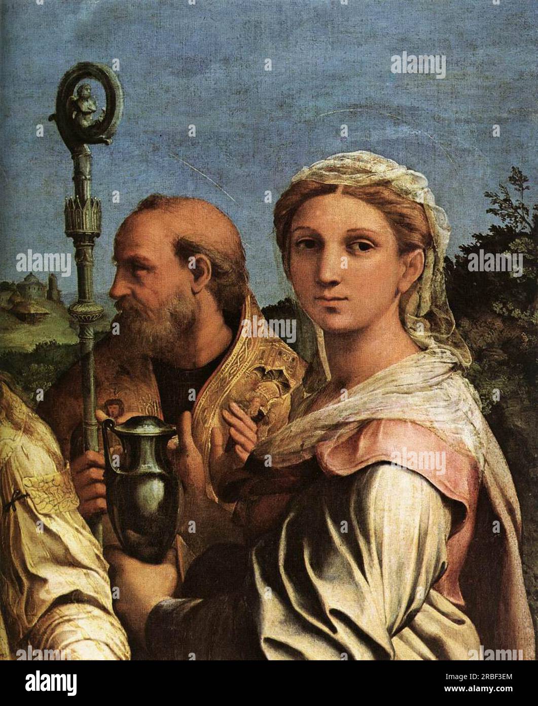 St. Cecilia with Saints (detail) 1516 by Raphael Stock Photo - Alamy