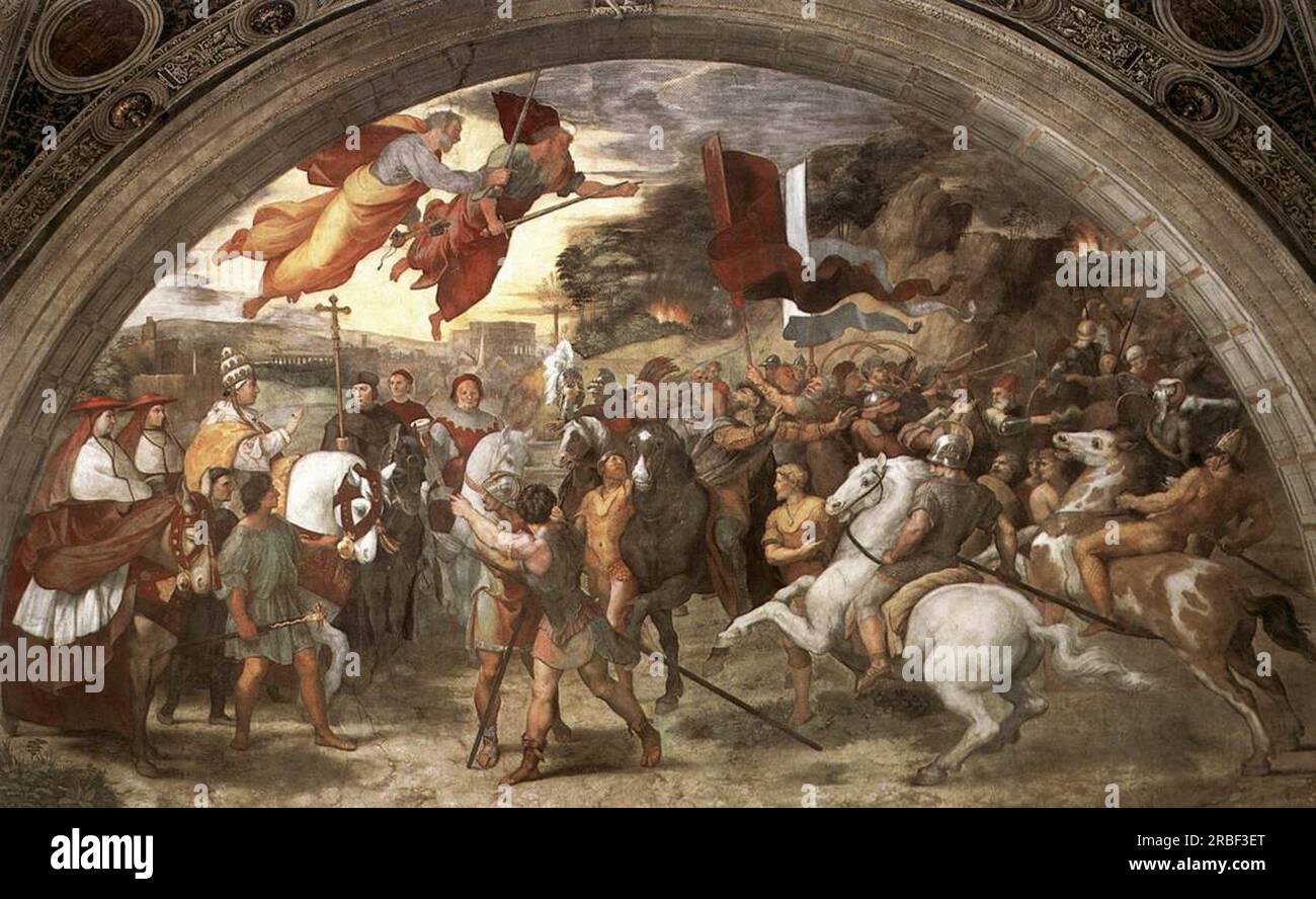 Pope Leo I Repulsing Attila 1514 by Raphael Stock Photo - Alamy